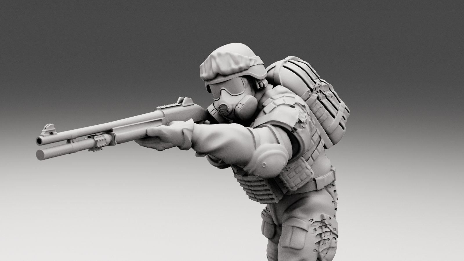 Apocalyptic Zombie USMC Survivor Set of 4 | Turnbase Miniatures ...