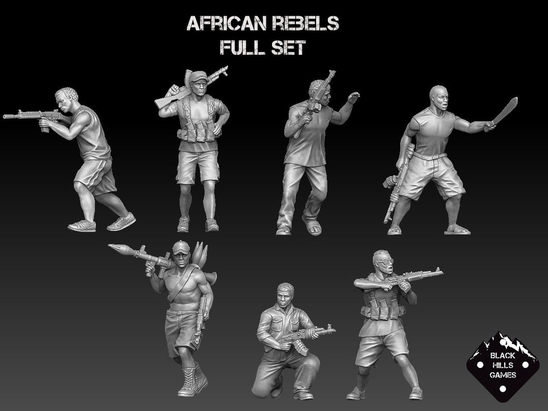 African Rebels | Black Hills Games | Wargaming | Modern | 28mm - Etsy