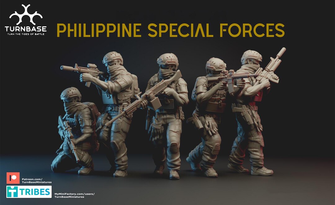 Philippine Special Forces Set of 5 | Turnbase Miniatures | Miniature ...