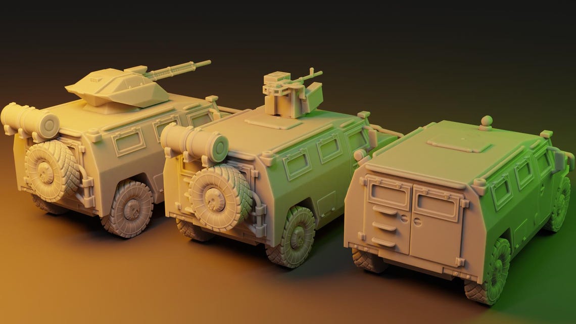 GAZ 2975 TIGR Armored Vehicle - 3 Types | Modern Miniatures.eu ...