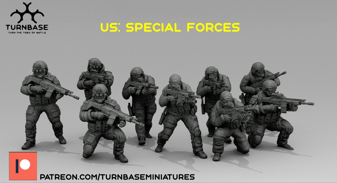 US Special Forces Set of 9 | Turnbase Miniatures | Miniature ...
