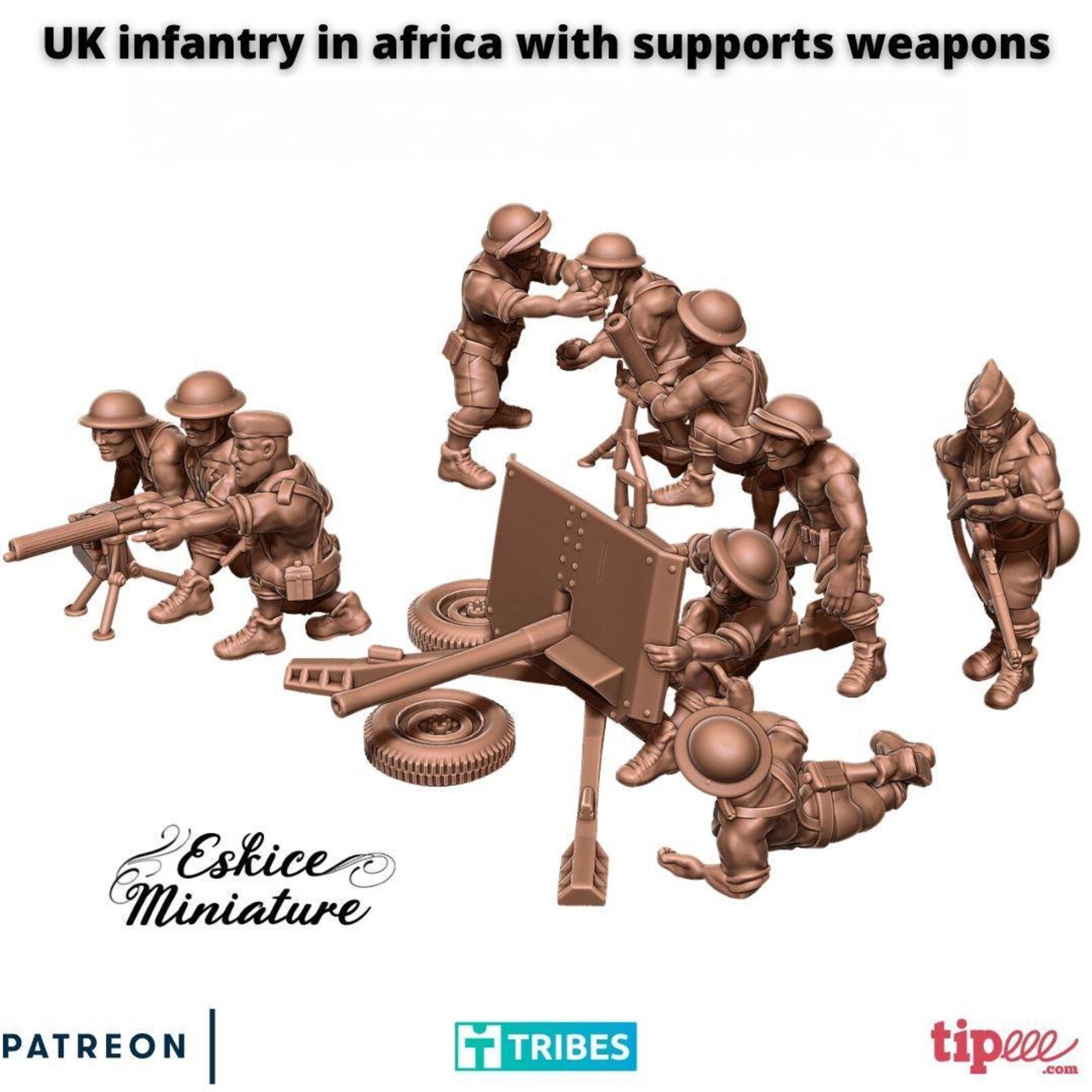 Uk African Support Infantry | Eskice Miniature | Miniature | Wargaming ...