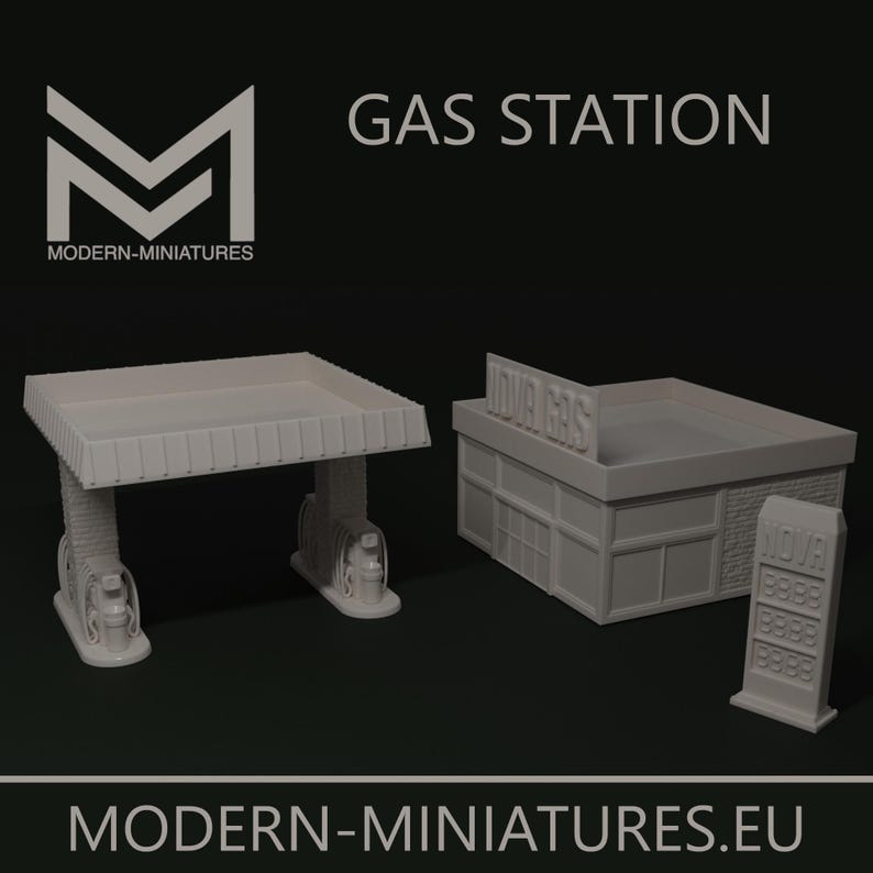 Gas Station Optional Interior Modern Miniatures.eu Miniature Wargaming ...