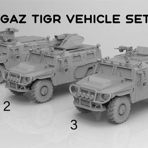 Gaz 2975 Tigr Armored Vehicle - 3 Types | Turnbase Miniatures ...