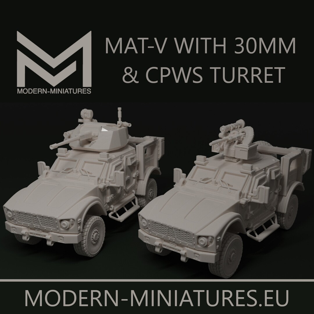 MAT-V 30mm RWS & CPWS | Modern Miniatures.eu | Miniature | Wargaming ...