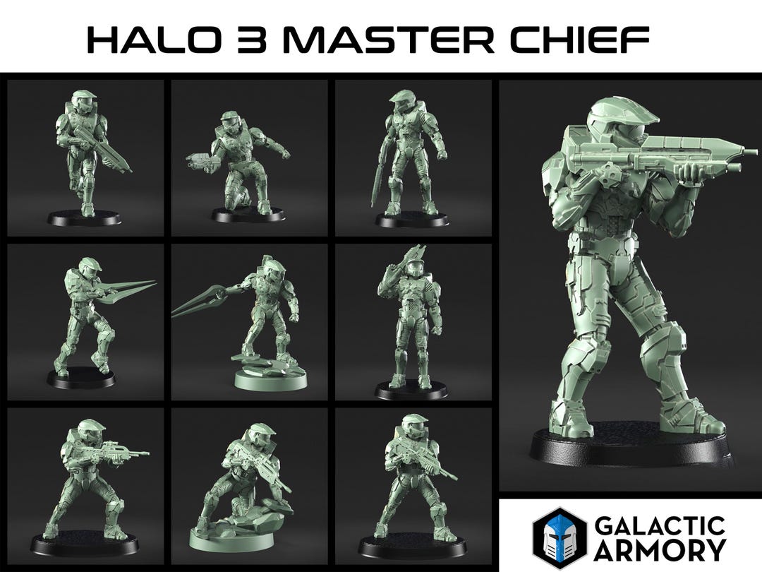 Halo 3 Master Chief - Set of 10 Poses | Halo 3 | Miniature | Halo | Sci ...