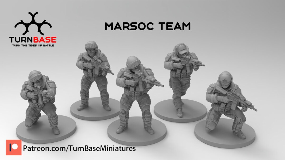 MARSOC Team Set of 5 | Turnbase Miniatures | Miniature | Wargaming ...