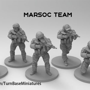 MARSOC Team Set of 5 | Turnbase Miniatures | Miniature | Wargaming | 28mm | Modern - Etsy