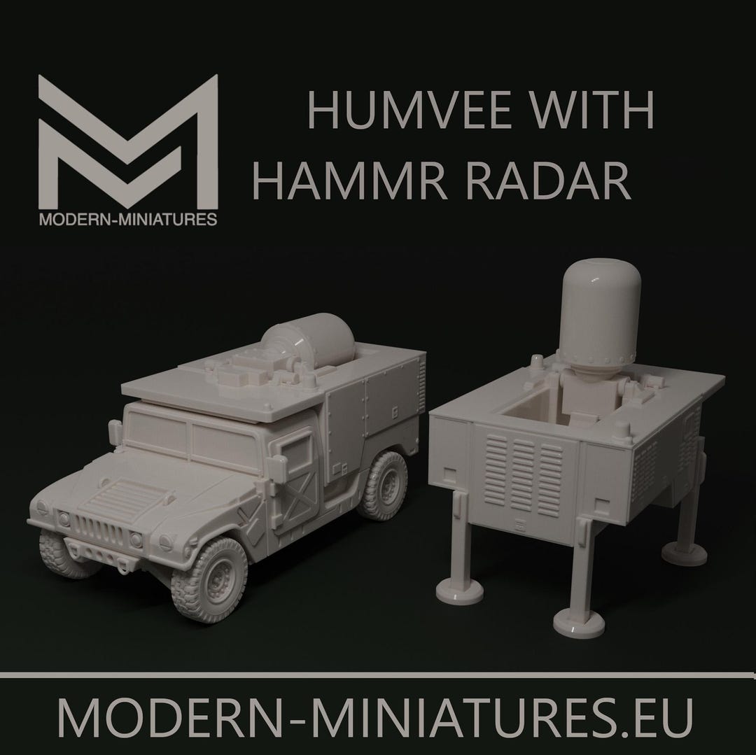 Humvee HAMMR RADAR Modern Miniatures.eu Miniature Wargaming 28mm Modern ...