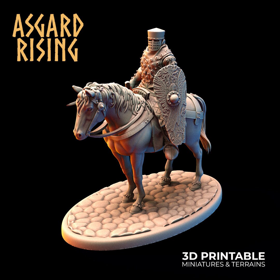 Medieval Cavalry Asgard Rising Miniature 75x42mm - Etsy