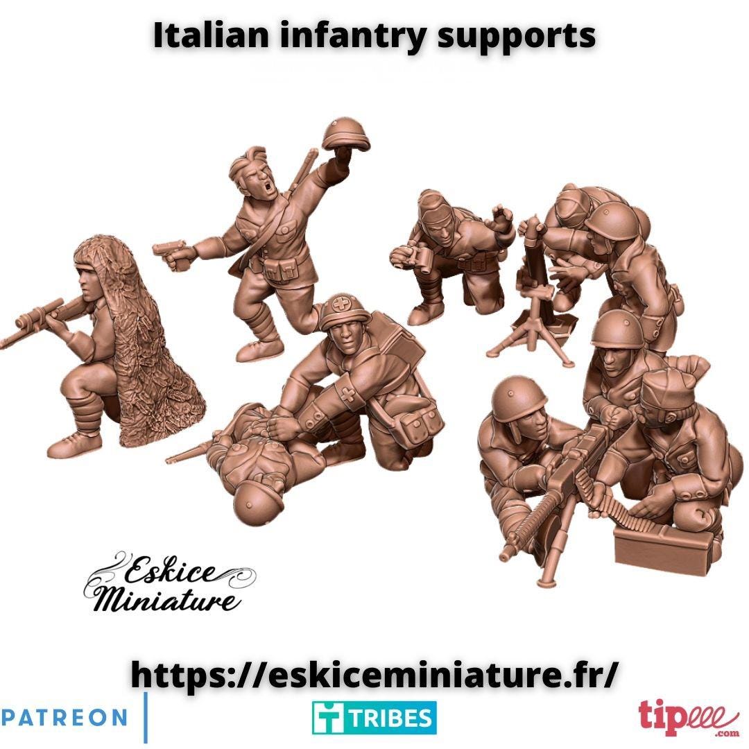Italian Infantry Support Team | Eskice Miniature | Miniature ...