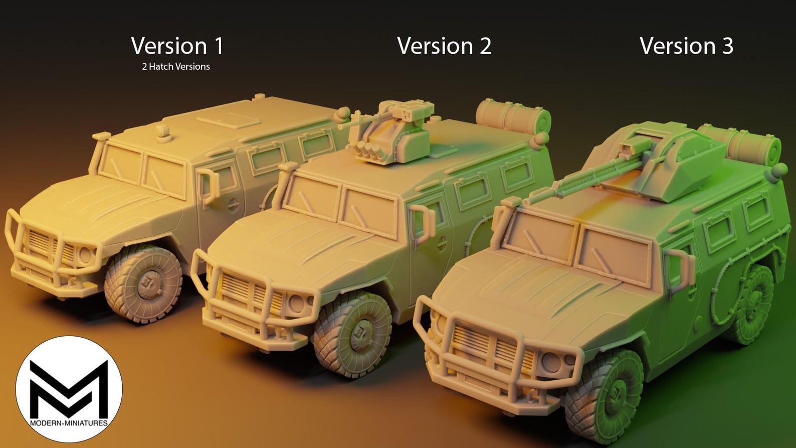 GAZ 2975 TIGR Armored Vehicle - 3 Types | Modern Miniatures.eu ...
