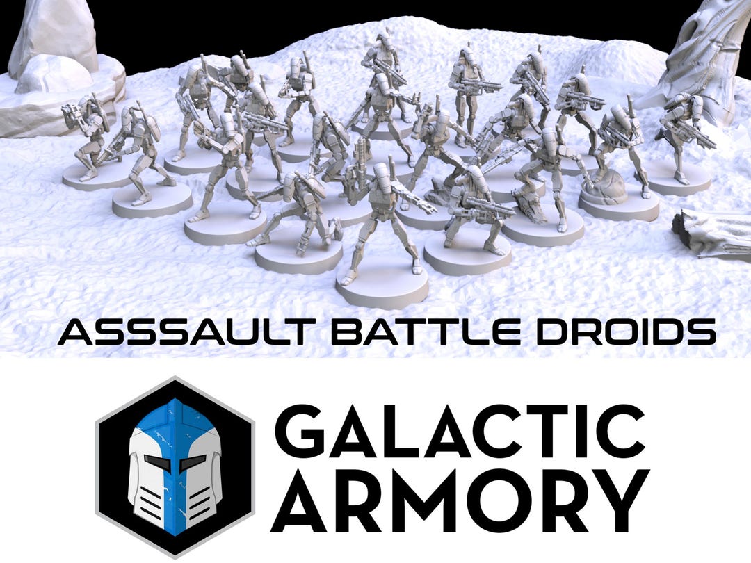 Assault Battle Droids - Set of 21 | Galactic Armory | Miniature ...