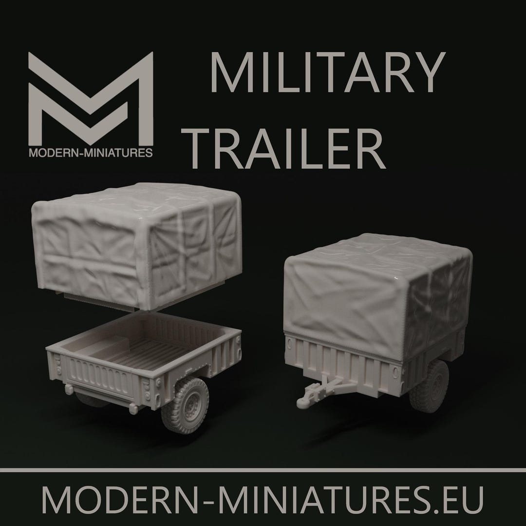 Military Trailer | Modern Miniatures.eu | Miniature | Wargaming | 28mm ...