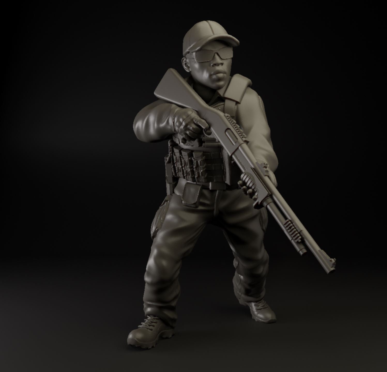 Modern US Police Set of 4 | Turnbase Miniatures | Miniature | Wargaming ...