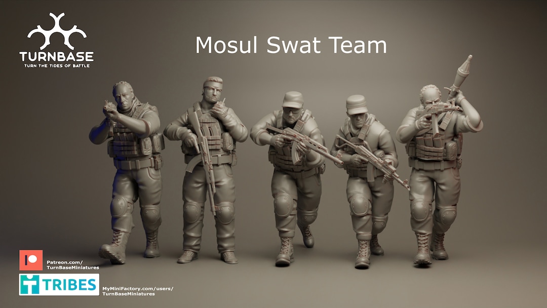 Mosul Swat Team Set of 5 | Turnbase Miniatures | Miniature | Wargaming ...