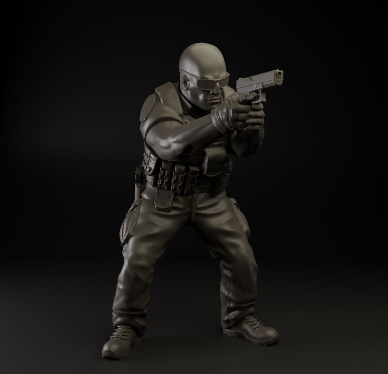 Modern US Police Set of 4 | Turnbase Miniatures | Miniature | Wargaming ...