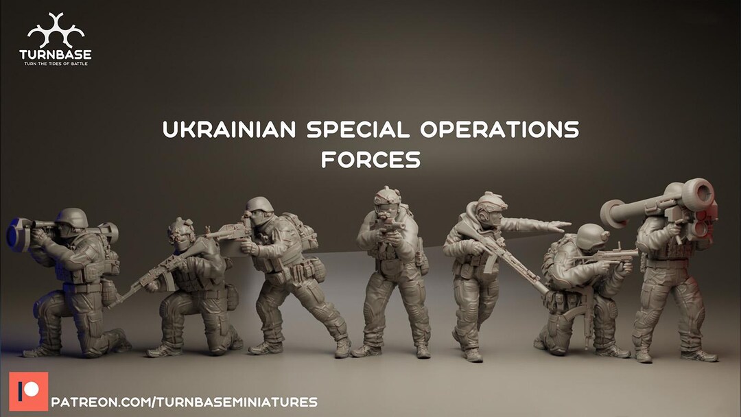 Ukrainian Special Operations Forces Set of 7 | Turnbase Miniatures ...