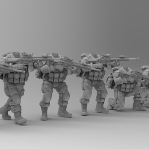 USMC TEAM - M27 IAR Set of 6 | Turnbase Miniatures | Miniature ...
