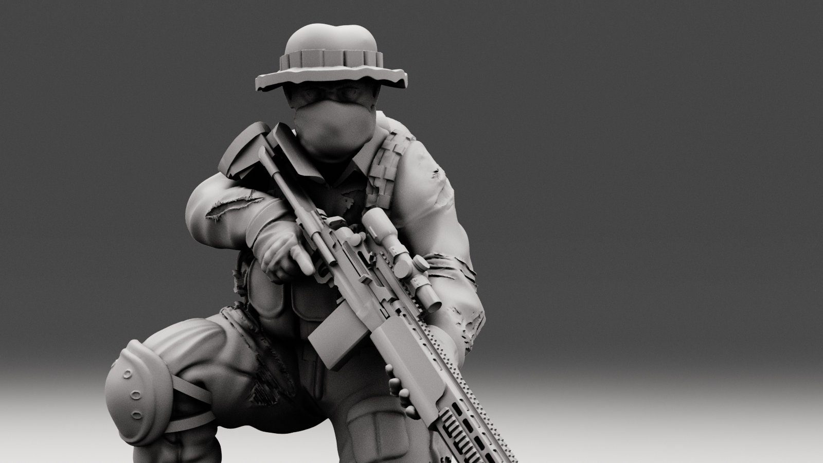 Apocalyptic Zombie USMC Survivor Set of 4 | Turnbase Miniatures ...