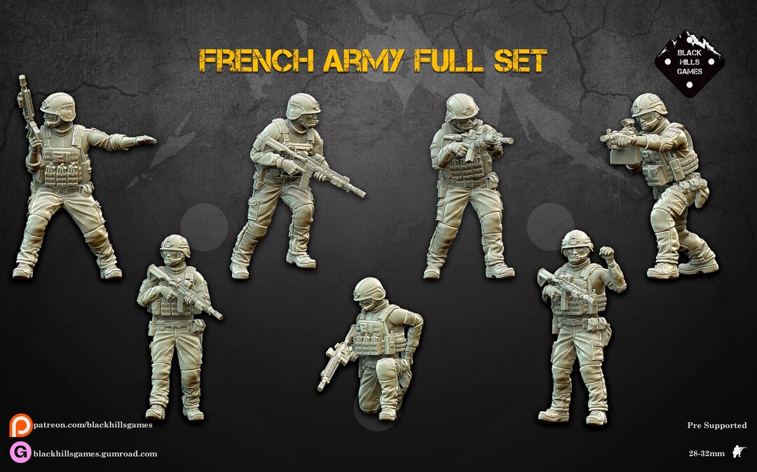 French Army Set | Black Hills Games | Wargaming | Modern | 28mm - Etsy