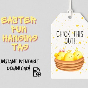 Printable Easter Gift Tag, Easter Basket Tag, Easter Treat Tag - Etsy