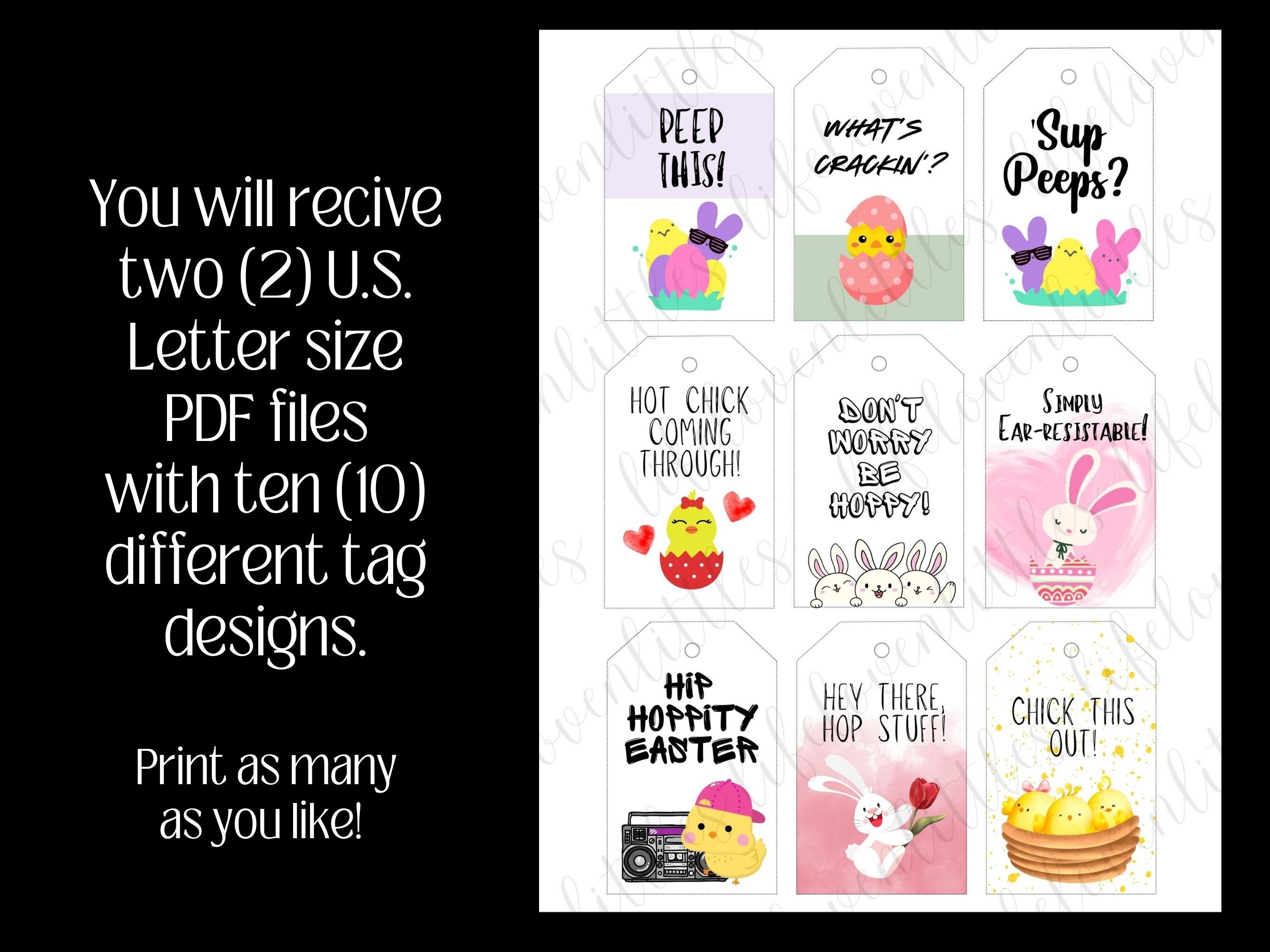 Printable Easter Gift Tag, Easter Basket Tag, Variety Easter Tags ...