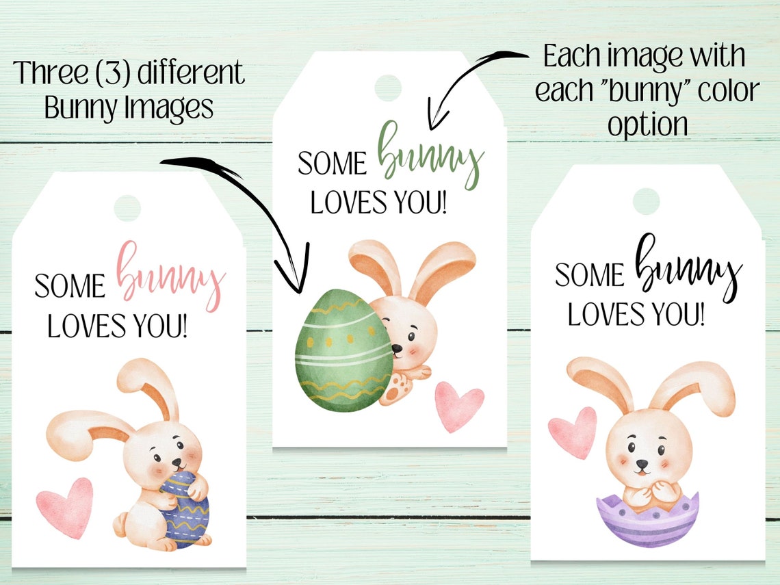 Printable Easter Gift Tag, Digital Download, Easter Basket Tag, Some ...