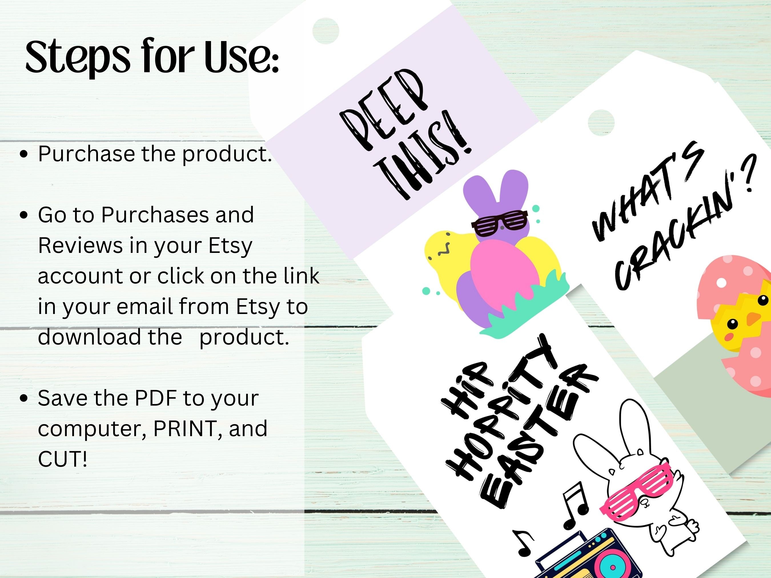 Printable Easter Gift Tag, Easter Basket Tag, Variety Easter Tags ...