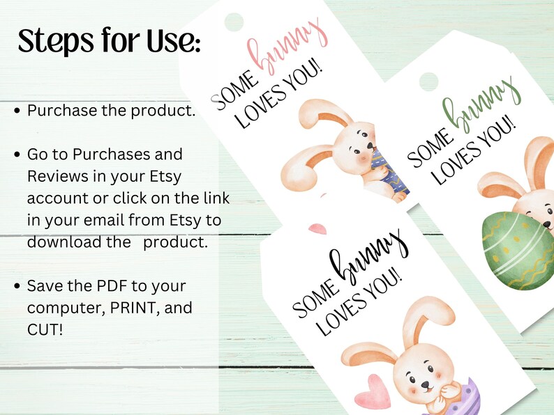 Printable Easter Gift Tag, Digital Download, Easter Basket Tag, Some ...