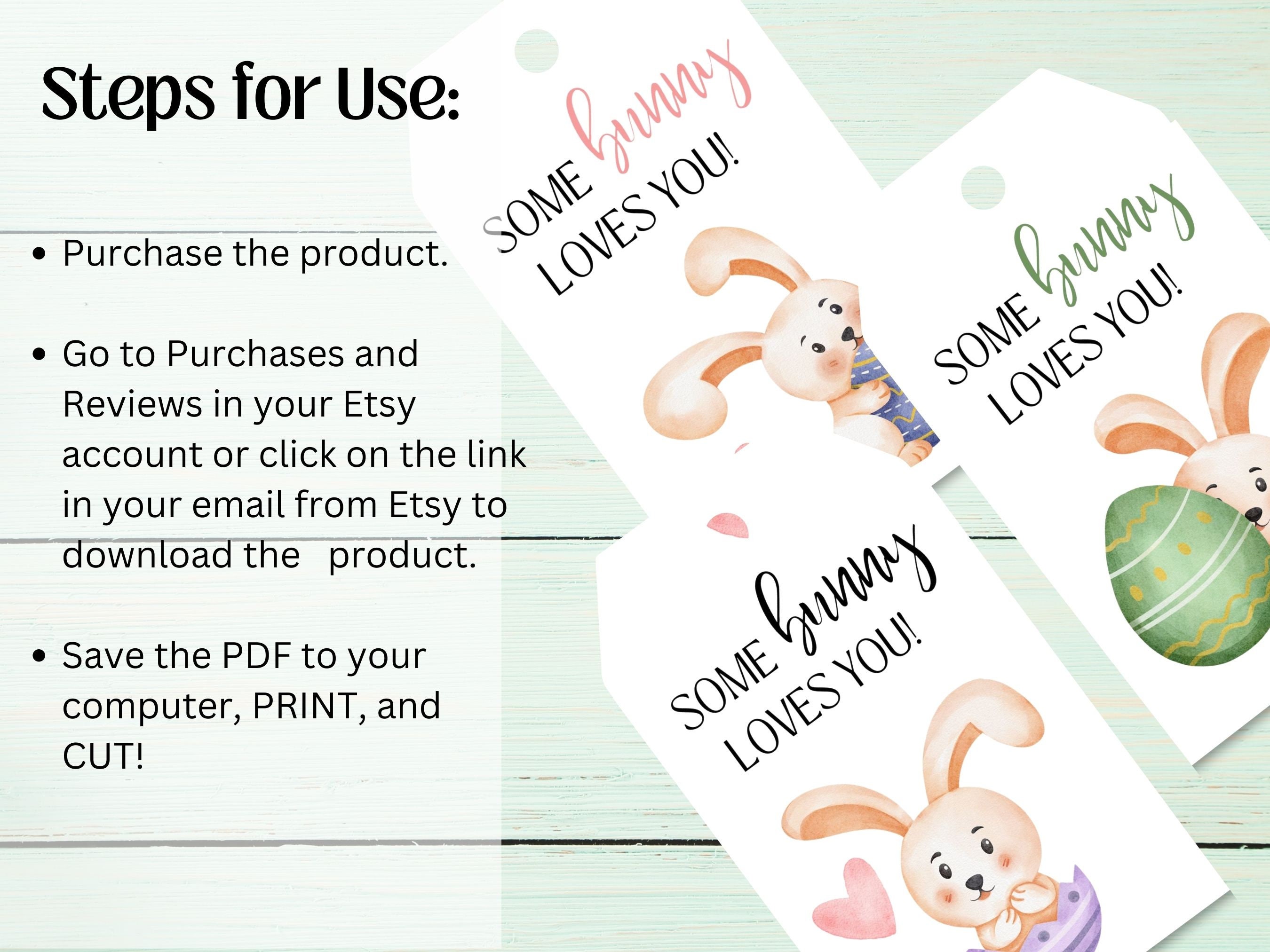 Printable Easter Gift Tag, Digital Download, Easter Basket Tag, Some ...