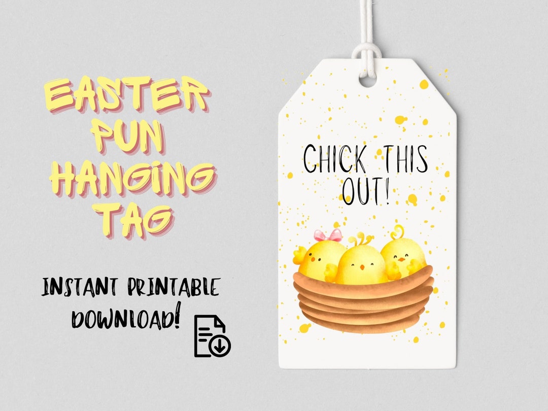 Printable Easter Gift Tag, Easter Basket Tag, Easter Treat Tag - Etsy