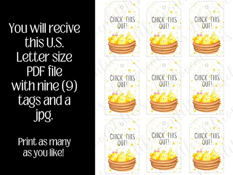 Printable Easter Gift Tag, Easter Basket Tag, Easter Treat Tag - Etsy