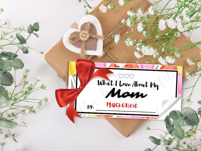 What I Love About My MOM, Mother's Day Keepsake, Printable Handmade ...
