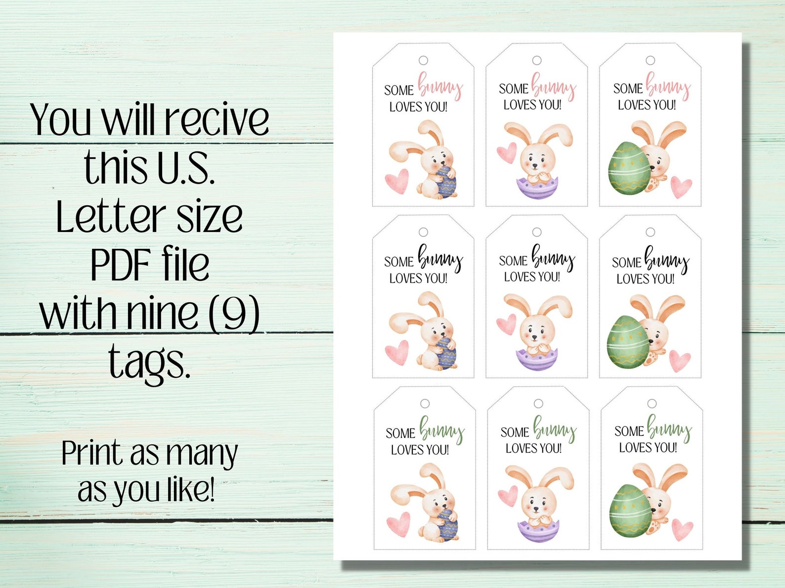Printable Easter Gift Tag, Digital Download, Easter Basket Tag, Some ...