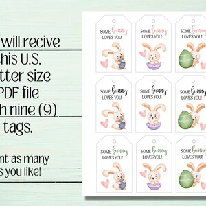 Printable Easter Gift Tag, Digital Download, Easter Basket Tag, Some ...
