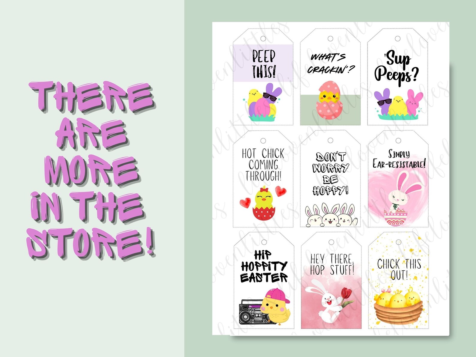 Printable Easter Gift Tag, Easter Basket Tag, Easter Treat Tag - Etsy