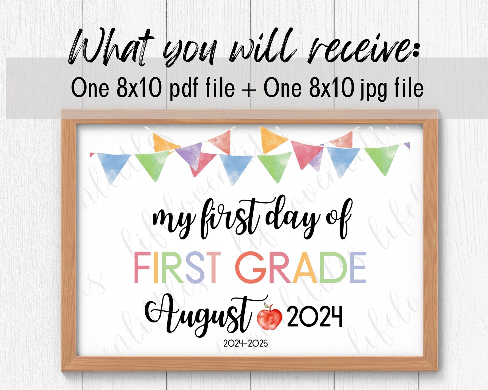 First Day of 1st Grade School Sign Printable First Day of 1st Grade ...