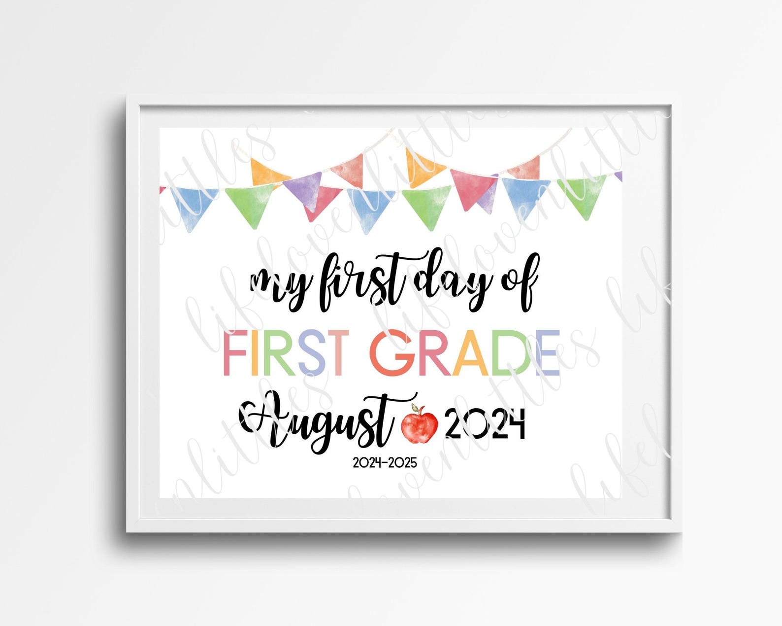 First Day of 1st Grade School Sign Printable First Day of 1st Grade ...