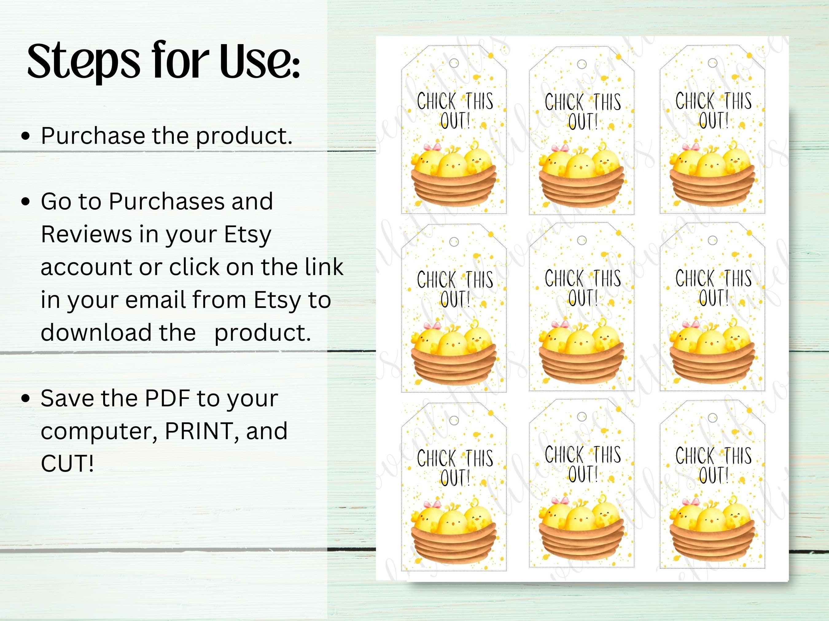 Printable Easter Gift Tag, Easter Basket Tag, Easter Treat Tag - Etsy