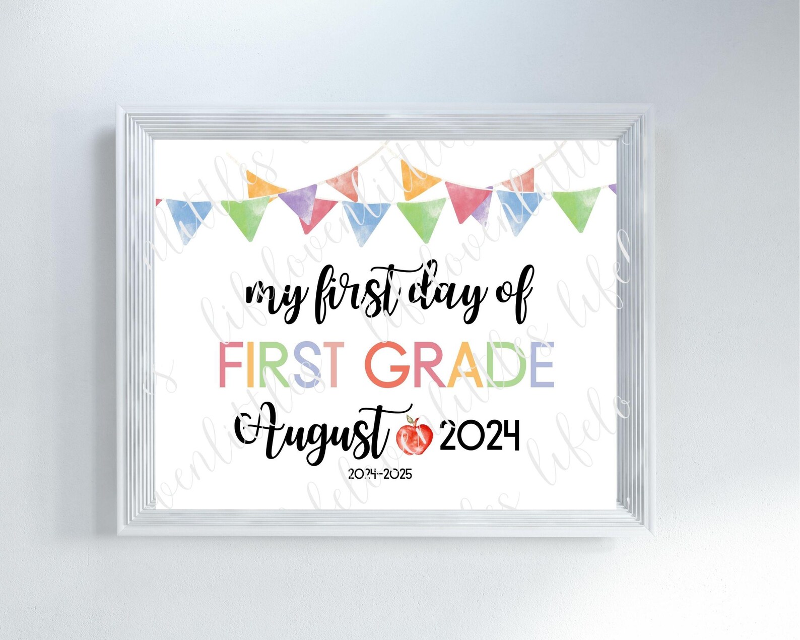 First Day of 1st Grade School Sign Printable First Day of 1st Grade ...
