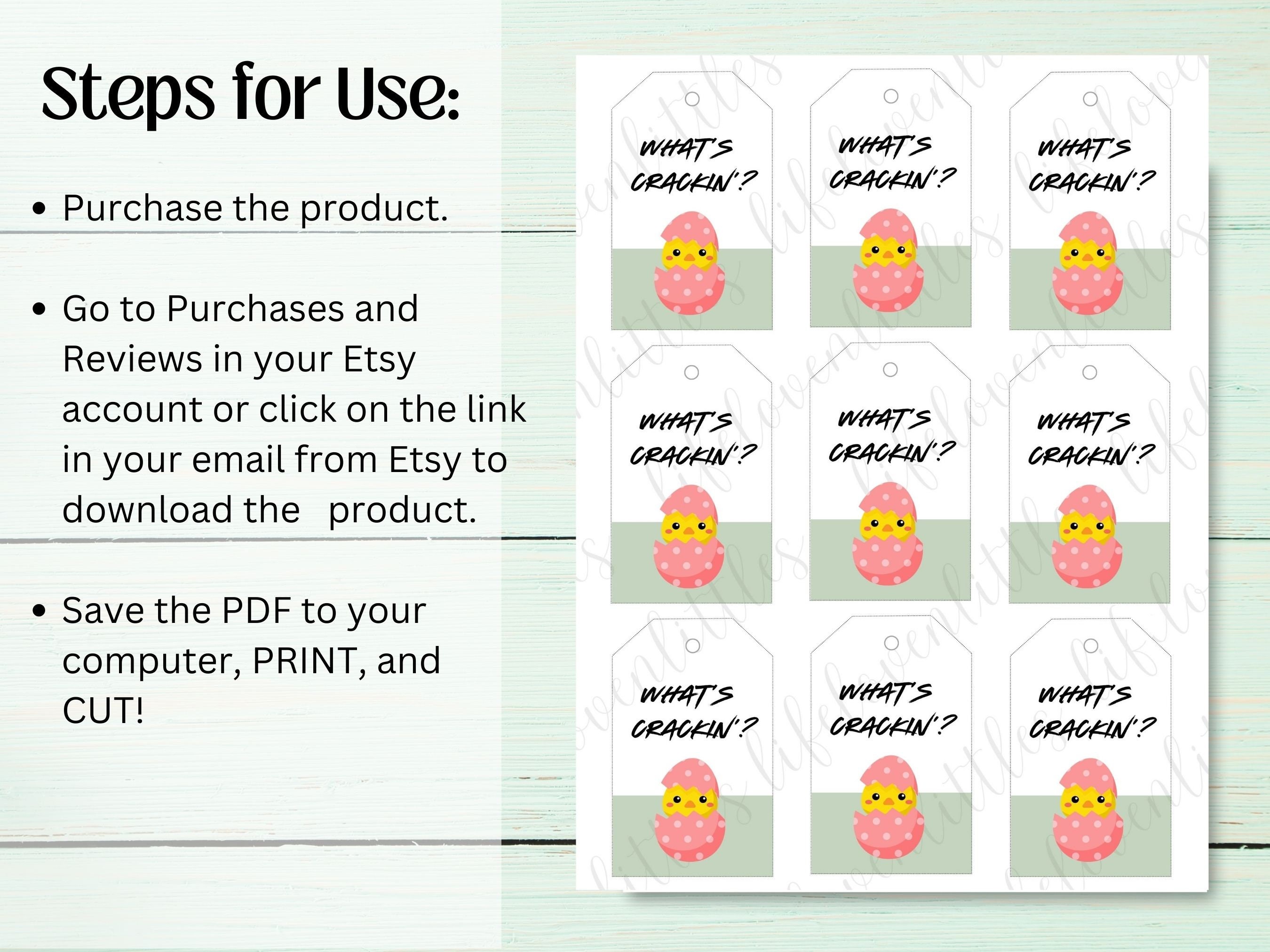 Printable Easter Gift Tag, Easter Basket Tag, Easter Treat Tag - Etsy