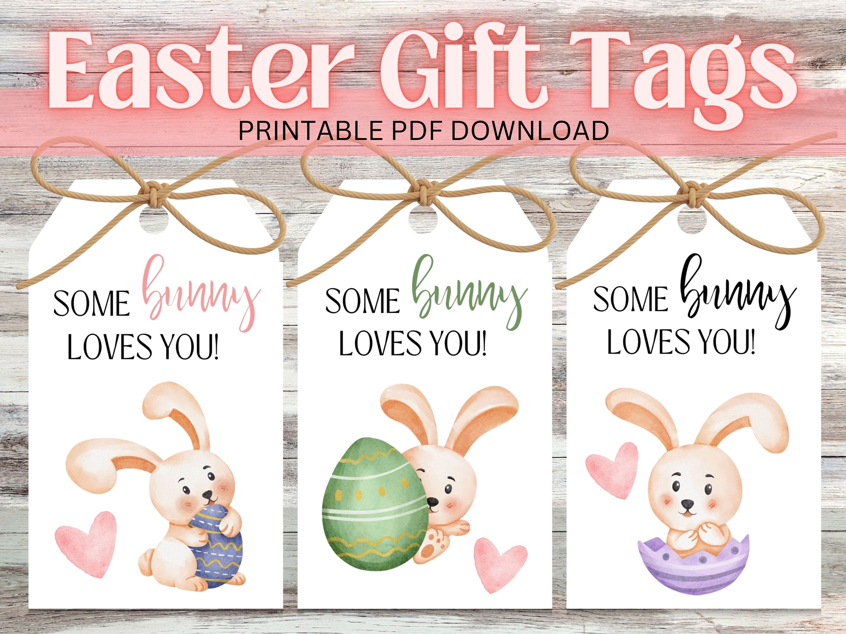 Printable Easter Gift Tag, Digital Download, Easter Basket Tag, Some ...