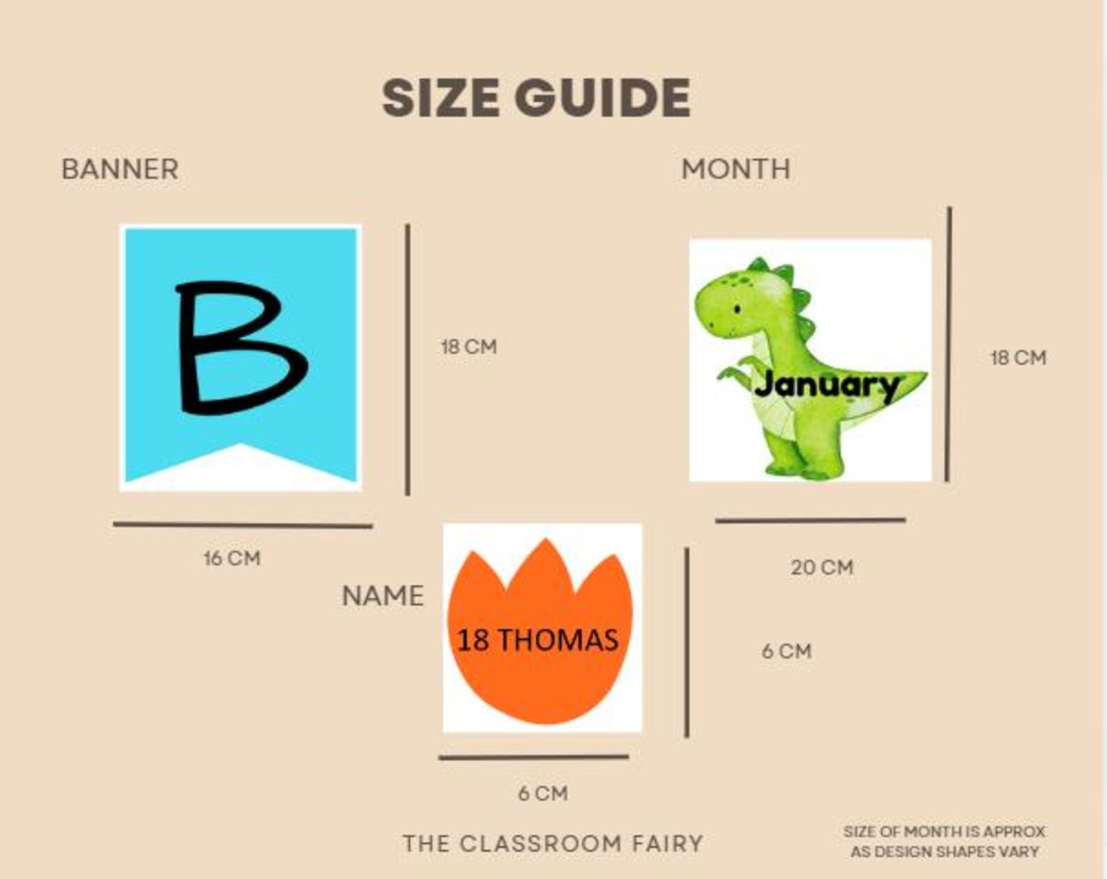 Customisable Birthday Wall Chart - Dinosaurs - Etsy