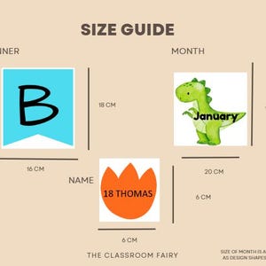 Customisable Birthday Wall Chart - Dinosaurs - Etsy