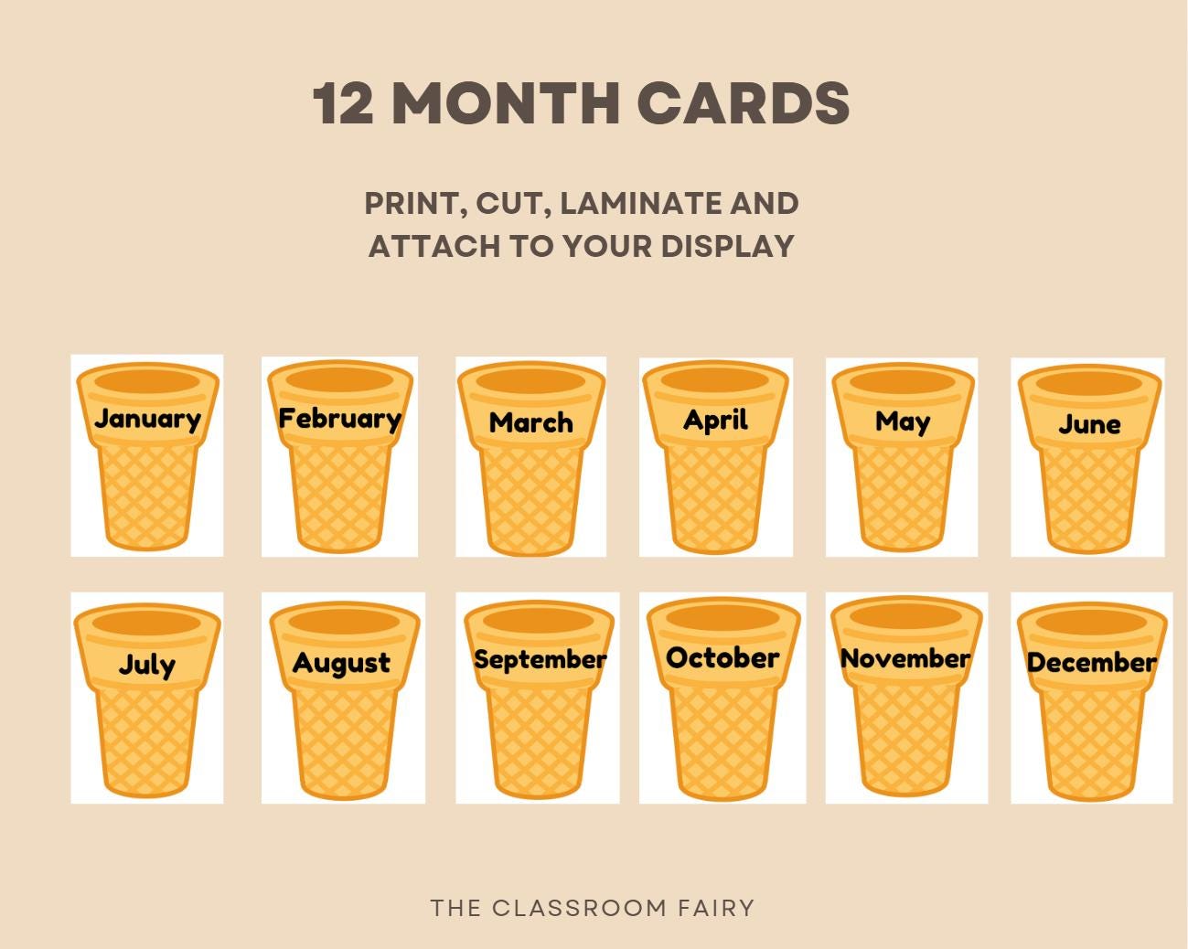 Customisable Birthday Wall Chart - Ice-cream - Etsy