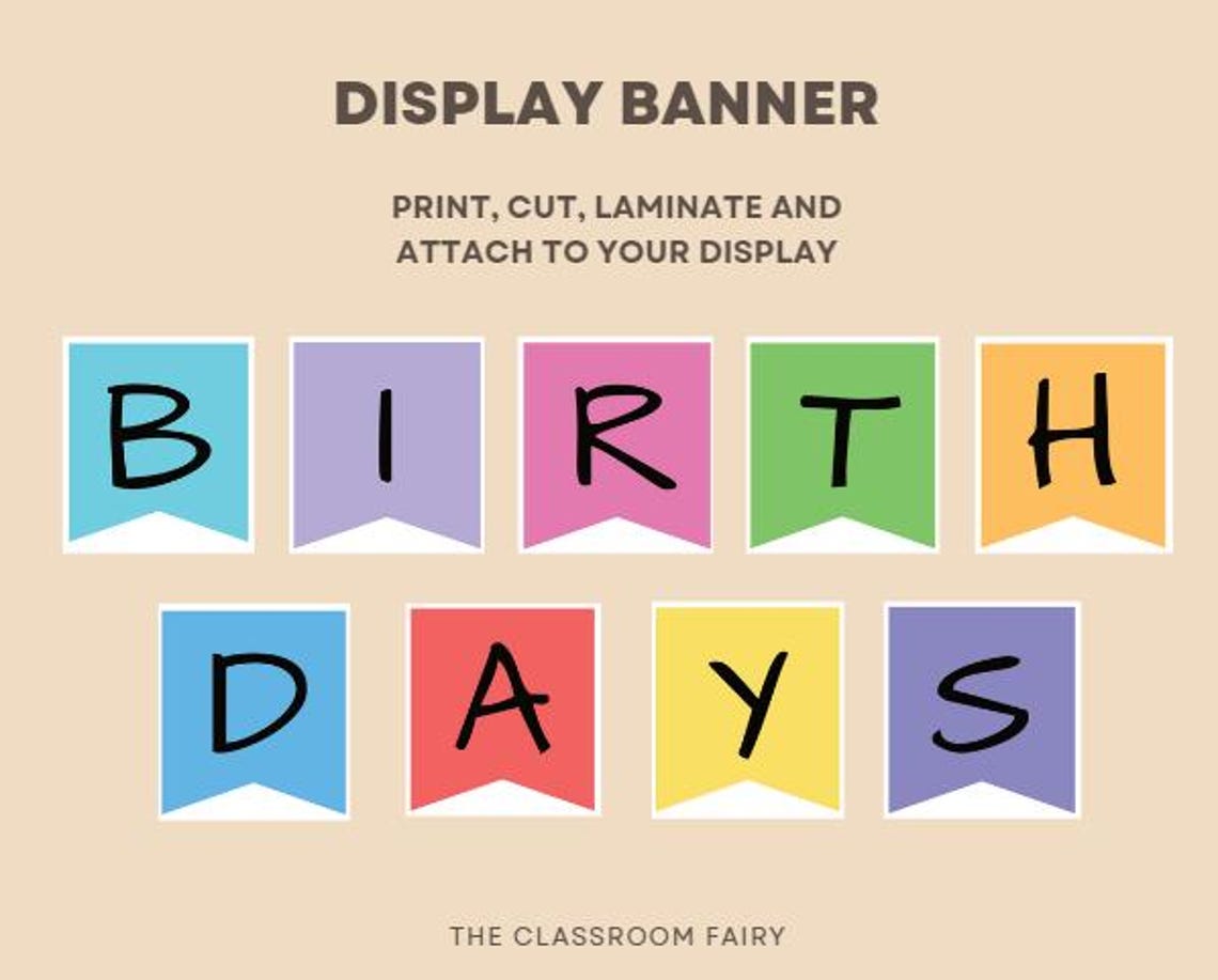 Customisable Birthday Wall Chart - Dinosaurs - Etsy