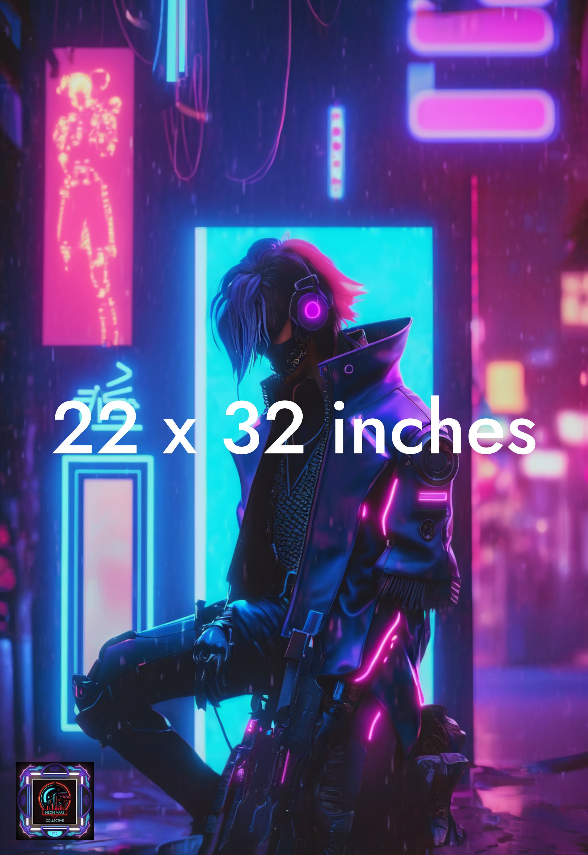 Poster Art Cyberpunk Digital Download Collectible future Humanity ...