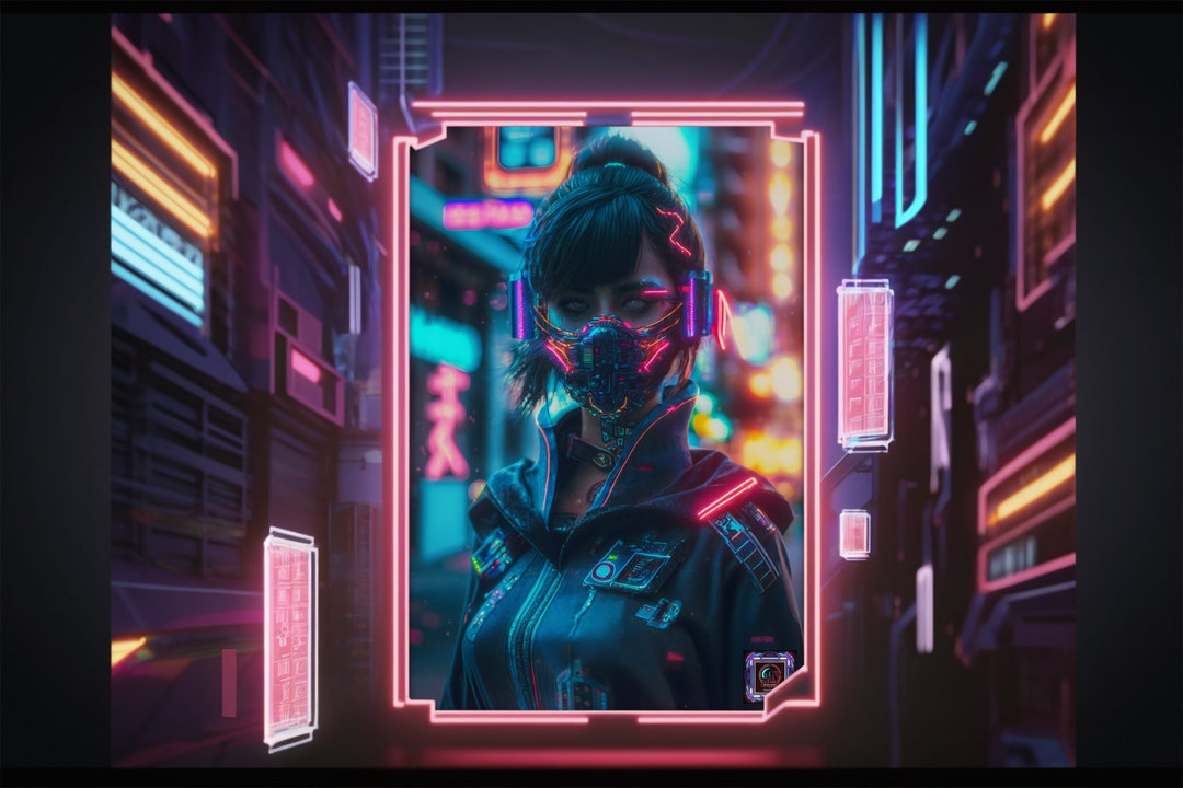 Poster Art Cyberpunk Digital Download Collectible future Humanity ...