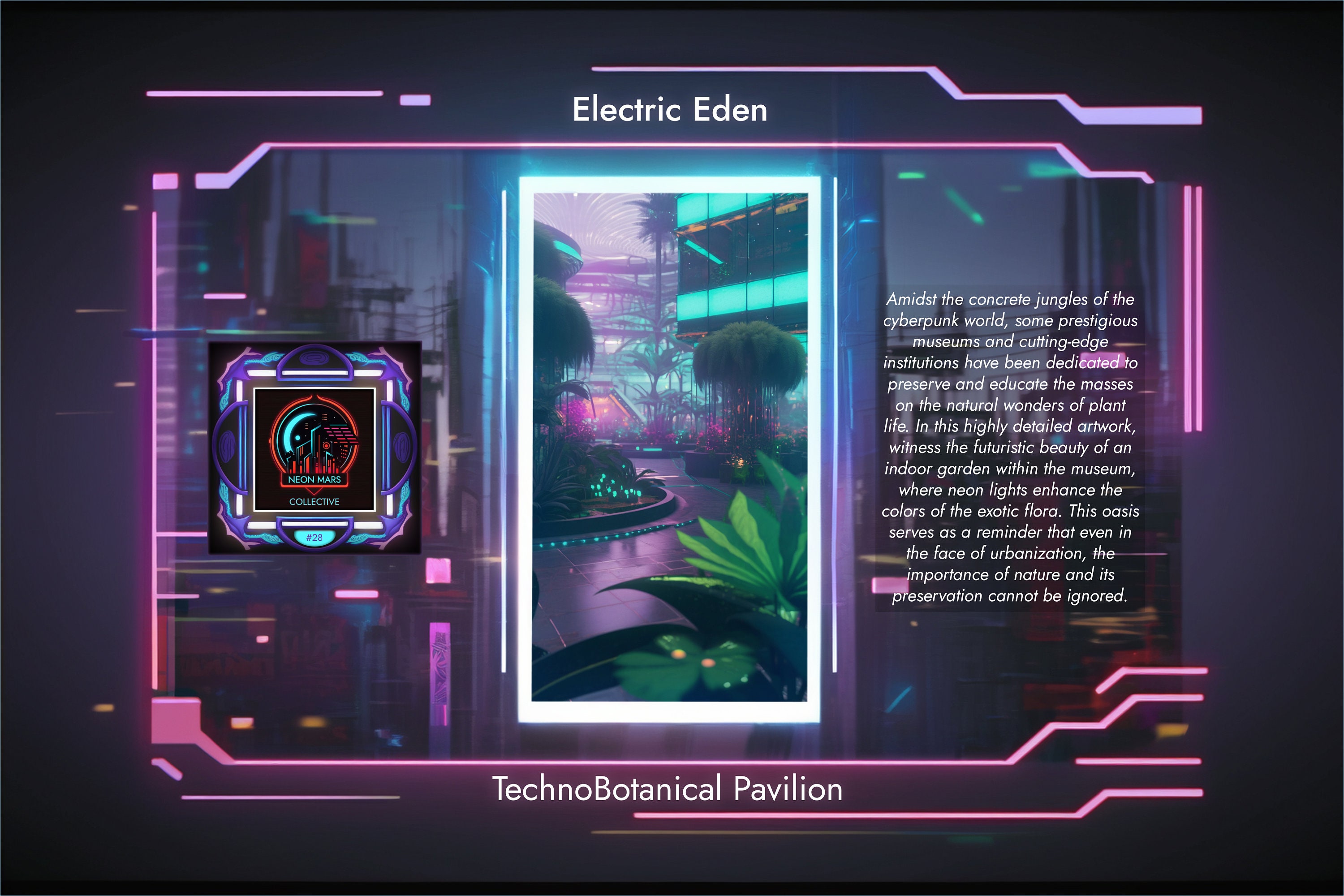 Poster Art Cyberpunk Digital Download Collectible electric Eden Series Neon Mars Collective ...